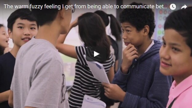 The warm fuzzy feeling I get from being able to communicate better ...